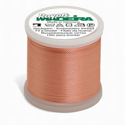 Madeira Rayon 40 1019 Medium Peach 200m Reels| Barnyarns