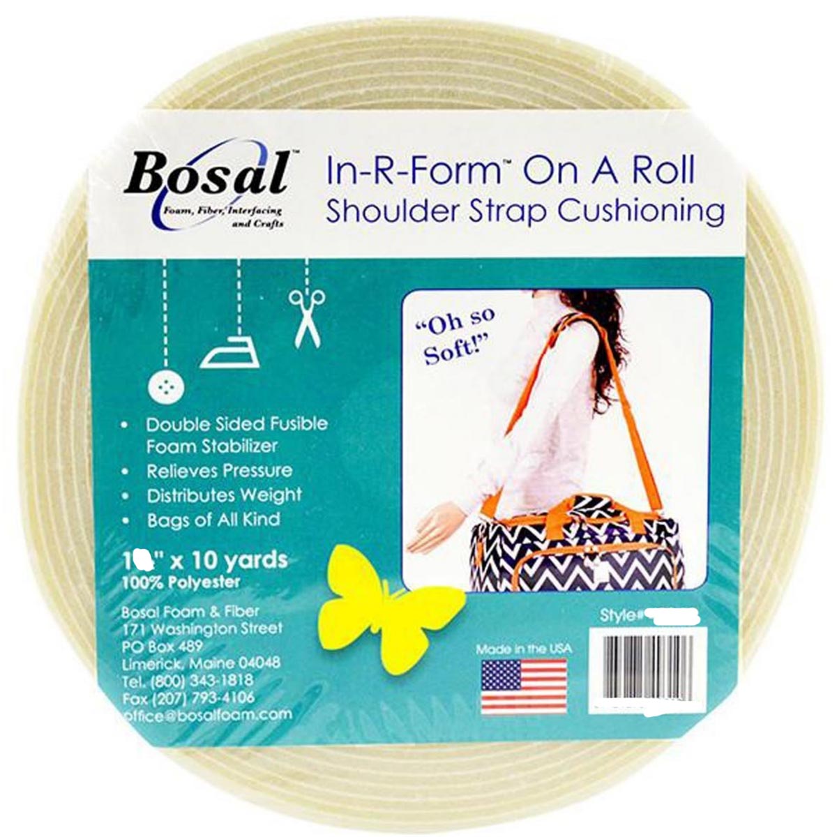 Bosal In R Form Shoulder Strap Cushioning Full Roll 1 Inch WIDE x 10 ...