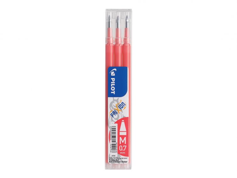 Pilot FriXion Pen Iron off Gel Pen REFILLS, Pack 3 Medium Tip, CORAL ...