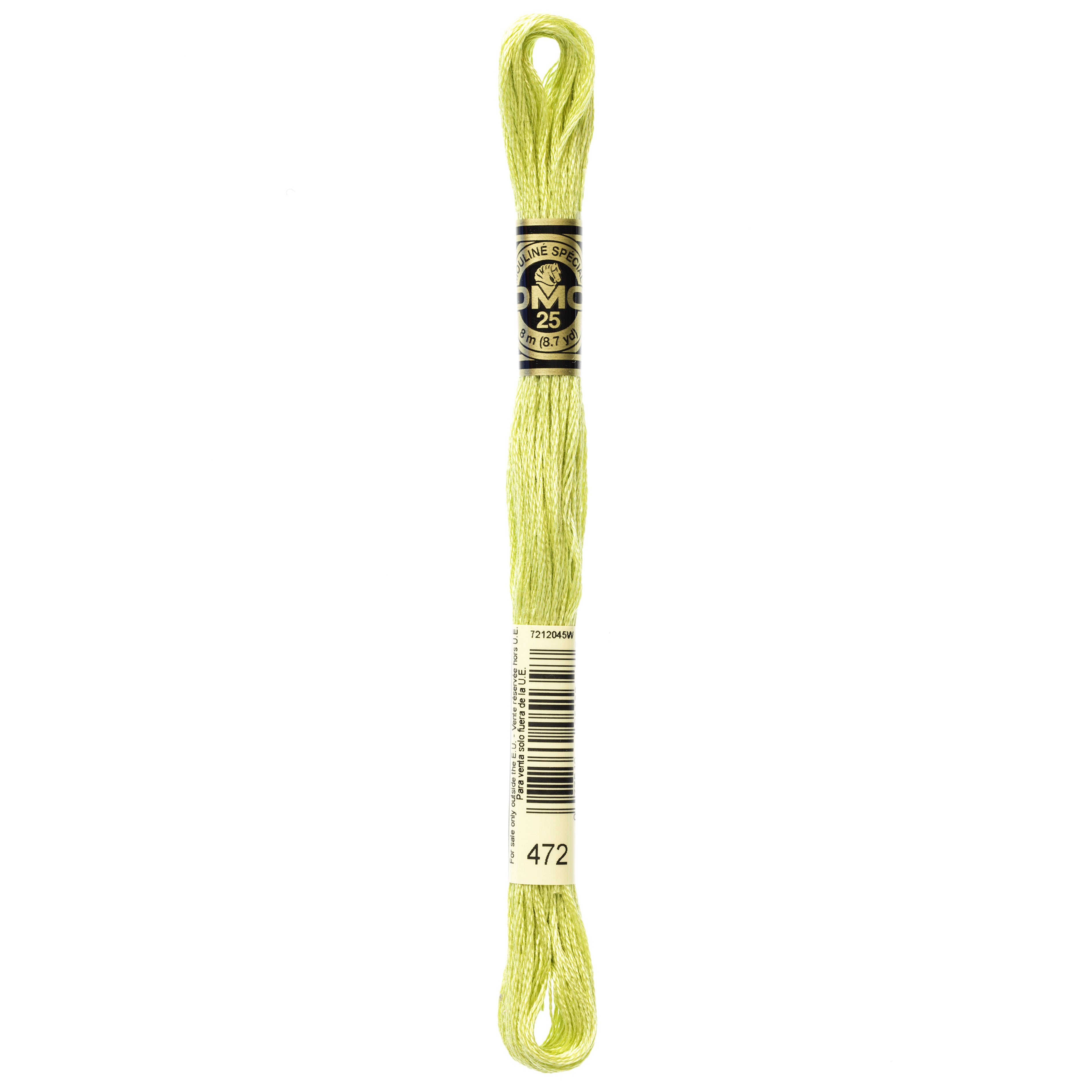 DMC Mouline 6 Strand Cotton 472 Avocado Green Light 8m Skein| Barnyarns