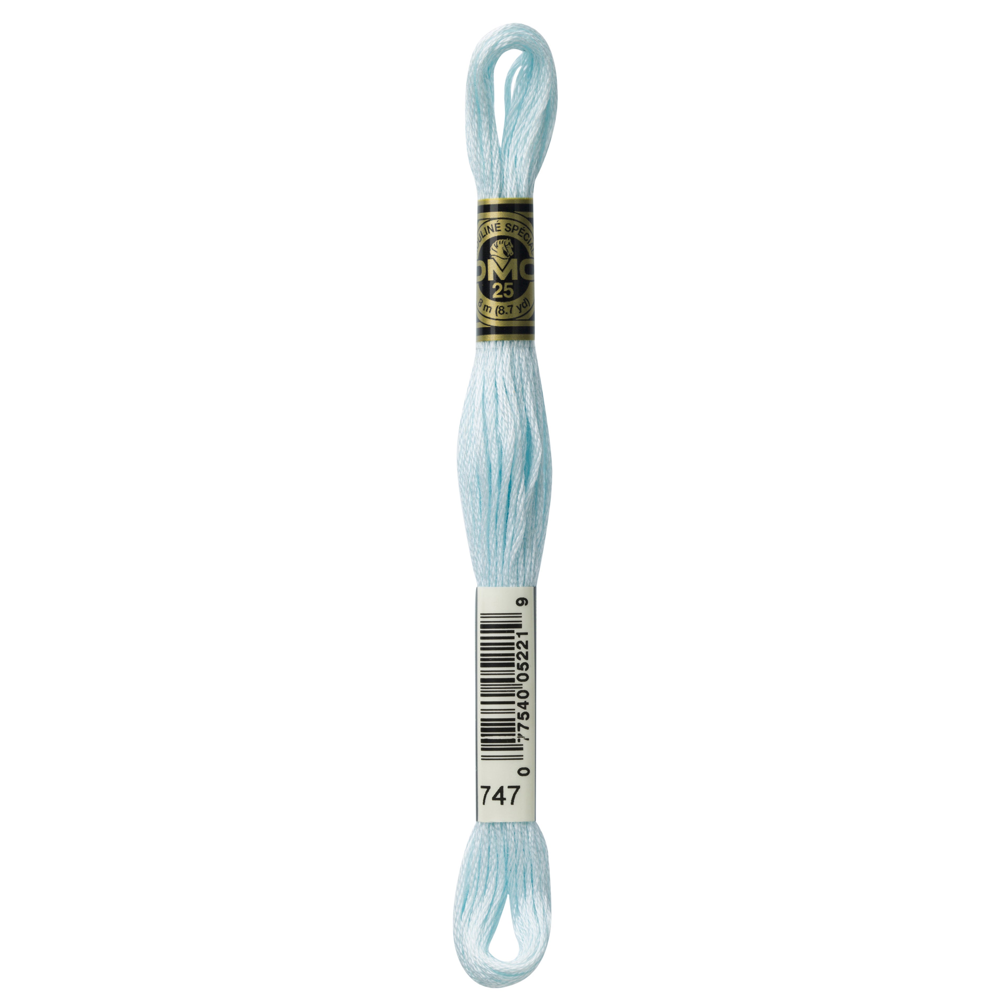 DMC Mouline 6 Strand Cotton 747 Sky Blue 8m Skein| Barnyarns