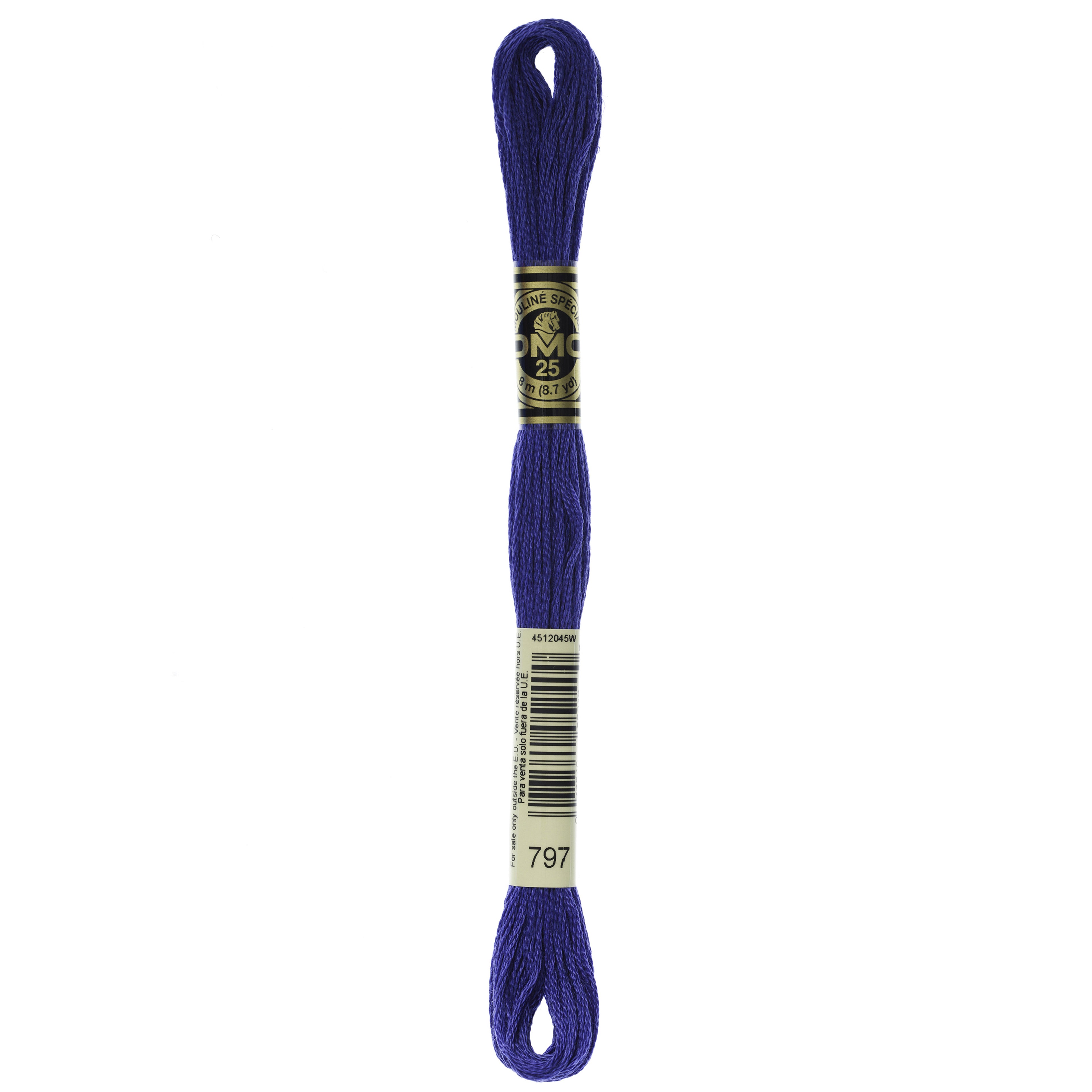 DMC Mouline 6 Strand Cotton 797 Royal Blue 8m Skein| Barnyarns